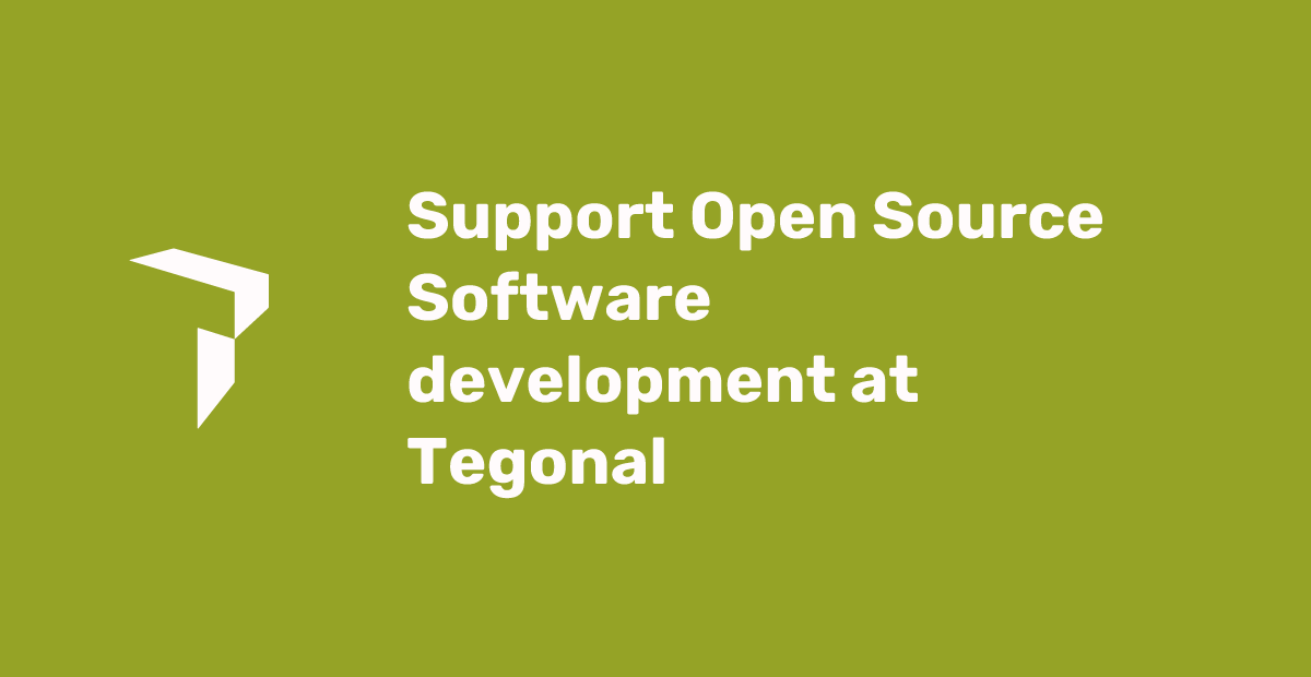 Support Open Source Software development at Tegonal